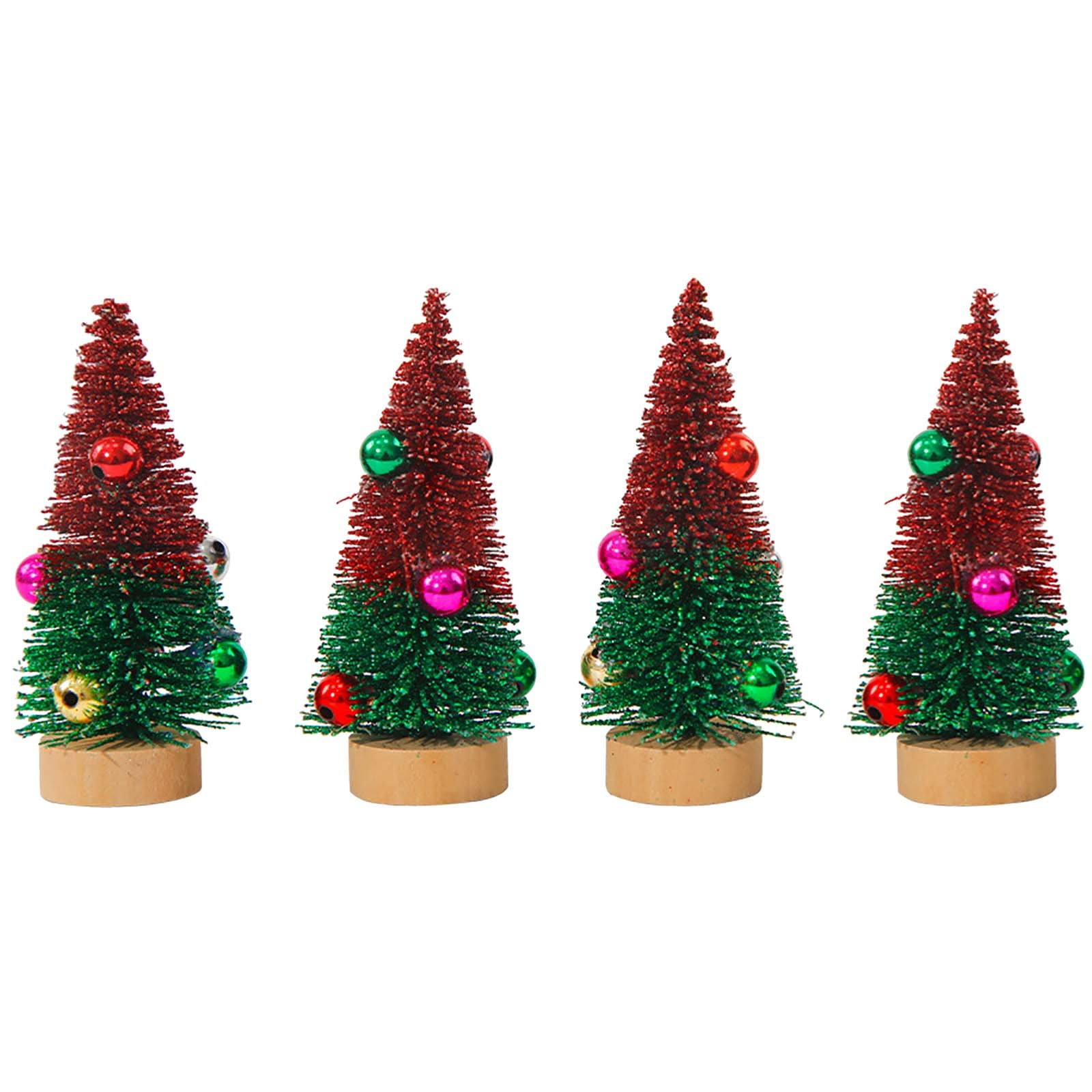 Table Ornaments Desktop Ornament Mini Snow Frost Trees Mini Christmas ...