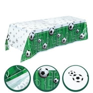 Hegbolke 4 Pack Soccer Party Tablecloth, Soccer Theme Birthday Table ...
