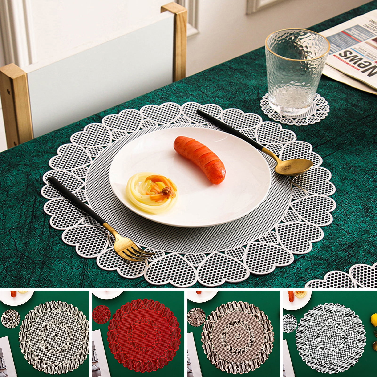 Table Placemat Heat-resistant Reusable Non-slip Wear-resistant Multi ...