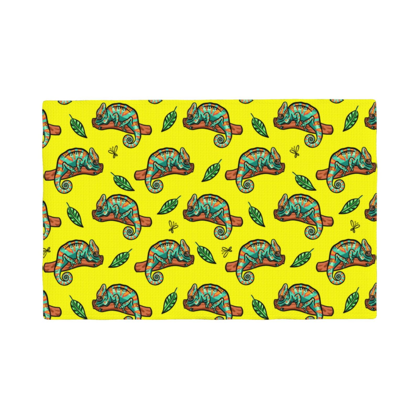 Table Placemats Set of 4 - 12x18 In Faux Linen Double Heat Resistant ...