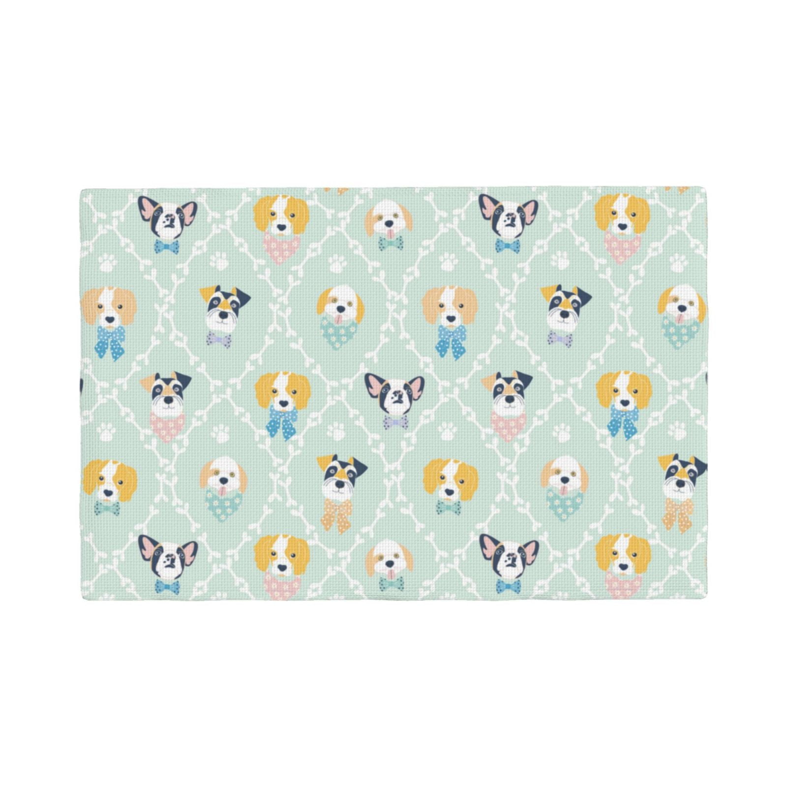Table Placemats Set of 4 - 12x18 In Faux Linen Double Heat Resistant ...