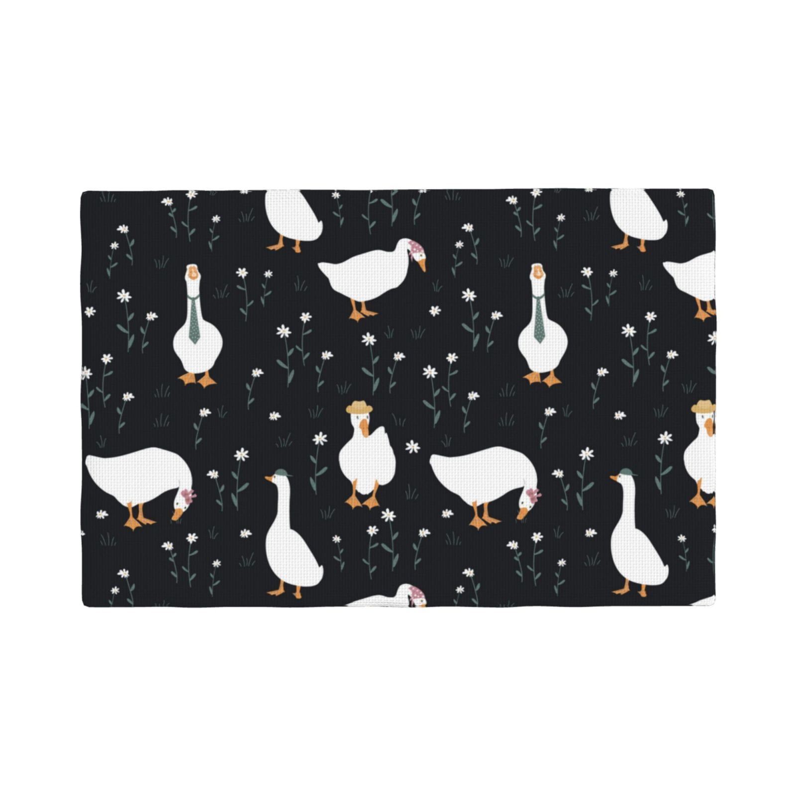 Table Placemats Set of 4 - 12x18 In Faux Linen Double Heat Resistant ...