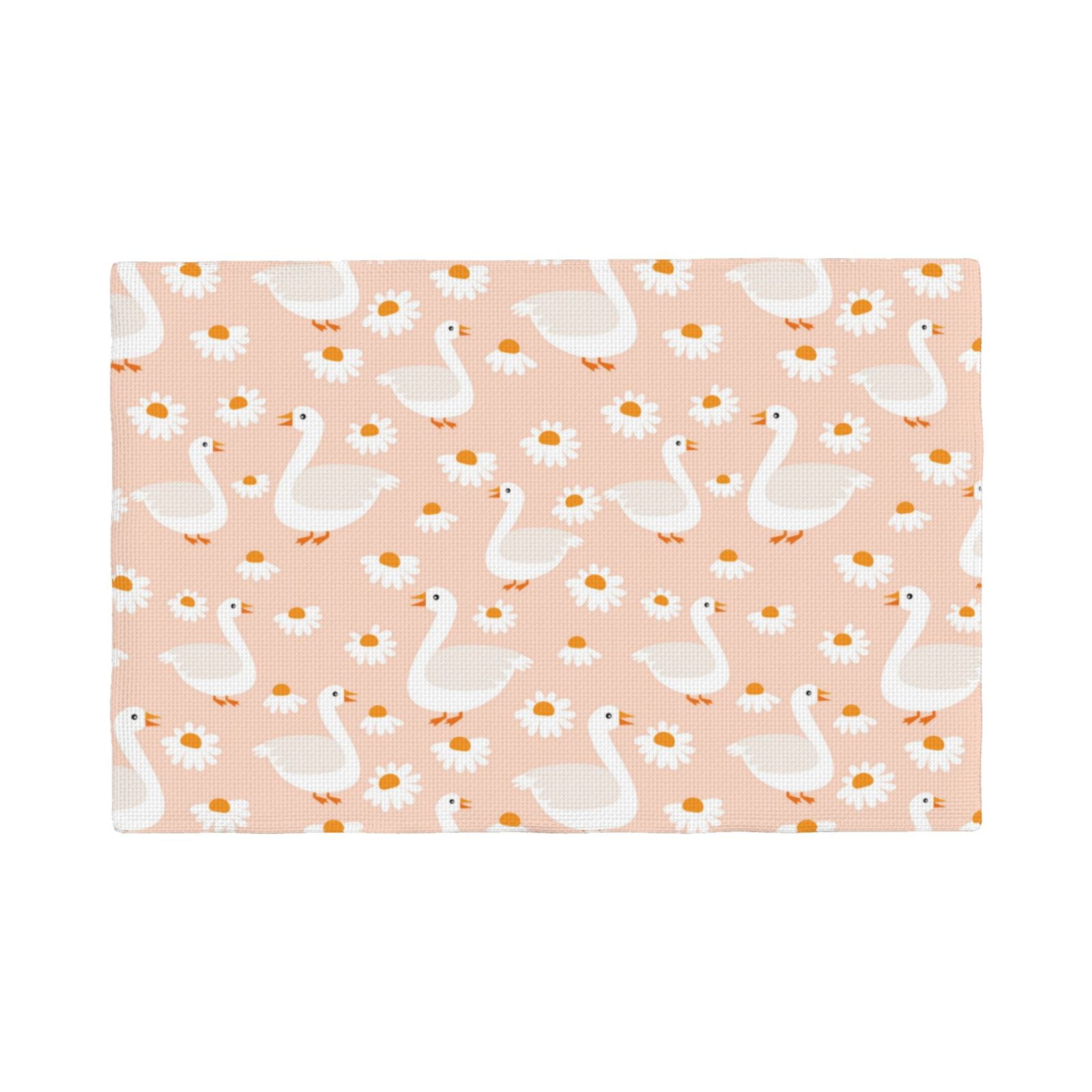 Table Placemats Set of 4 - 12x18 In Faux Linen Double Heat Resistant ...
