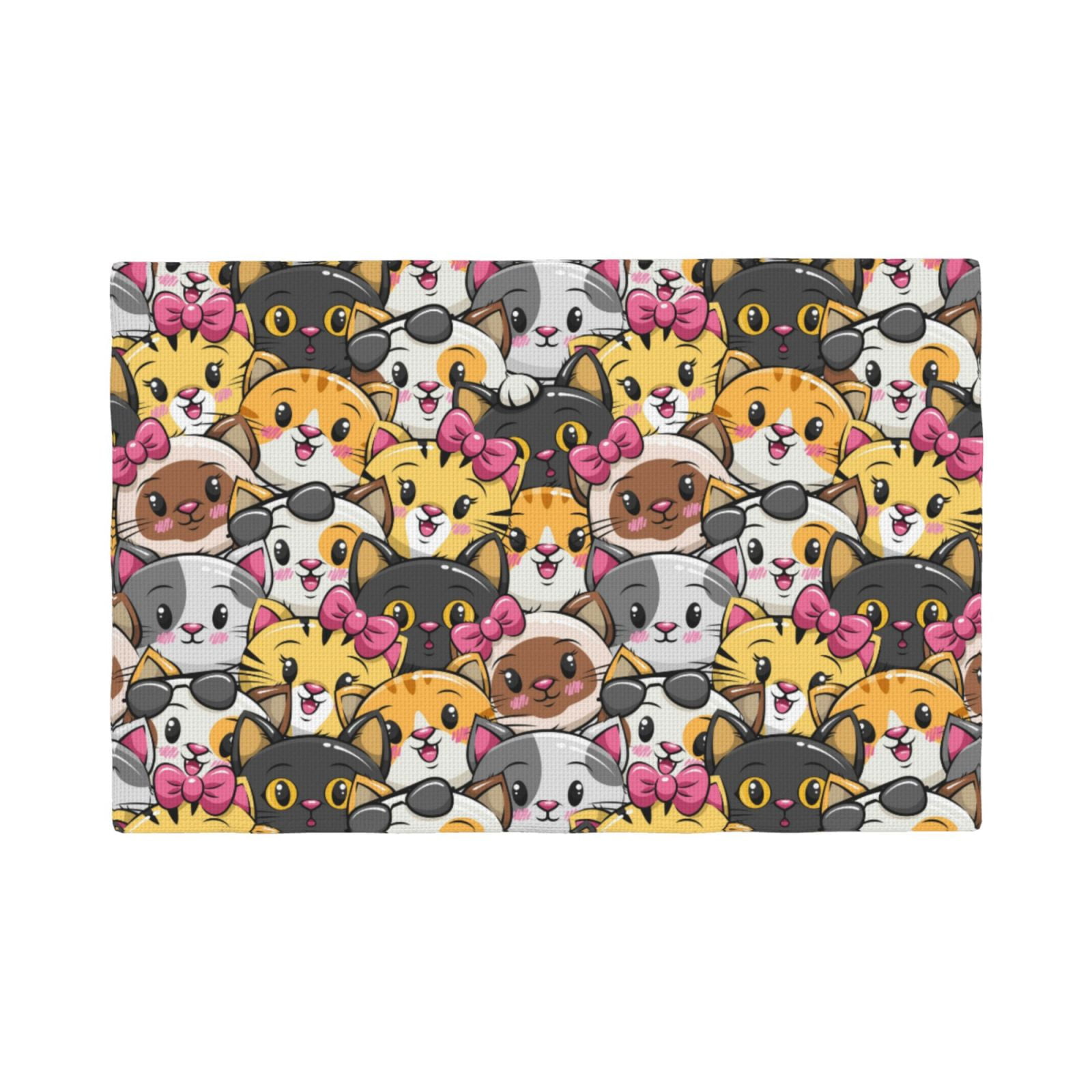 Table Placemats Set of 4 - 12x18 In Faux Linen Double Heat Resistant ...