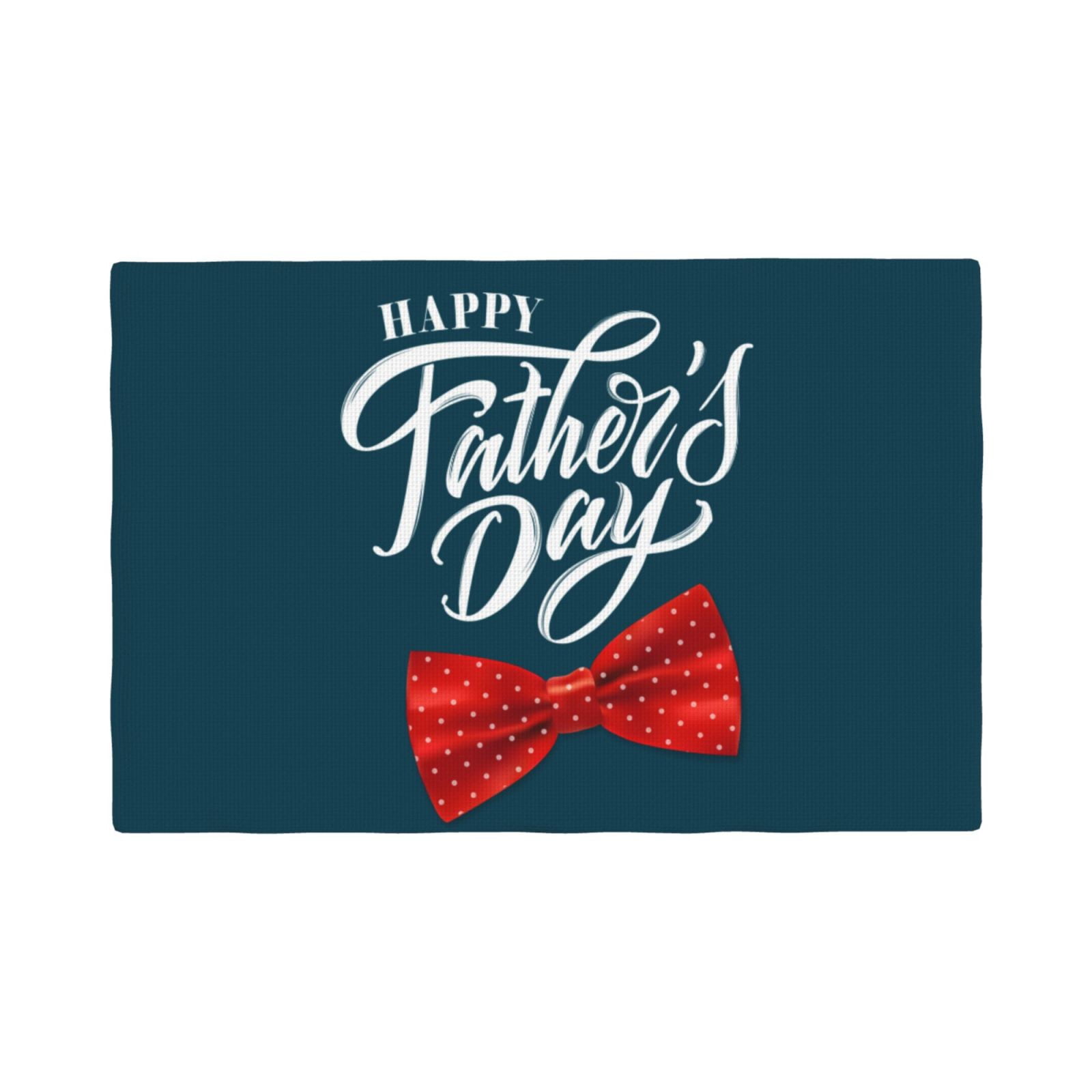 Table Placemats Set of 4 - Happy Father's Day (3) 12x18 In Faux Linen ...