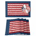 Table Placemats Set of 6,Rustic USA Patriotic Stars on Red White Stripe ...