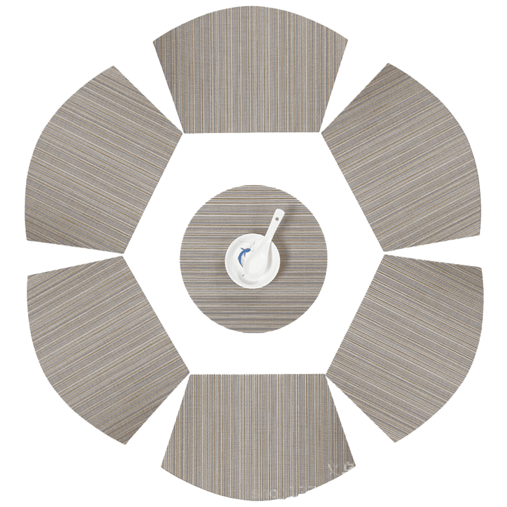 Table Placemats Wedge Shaped Place Mat with Centerpiece Round Mat Table ...