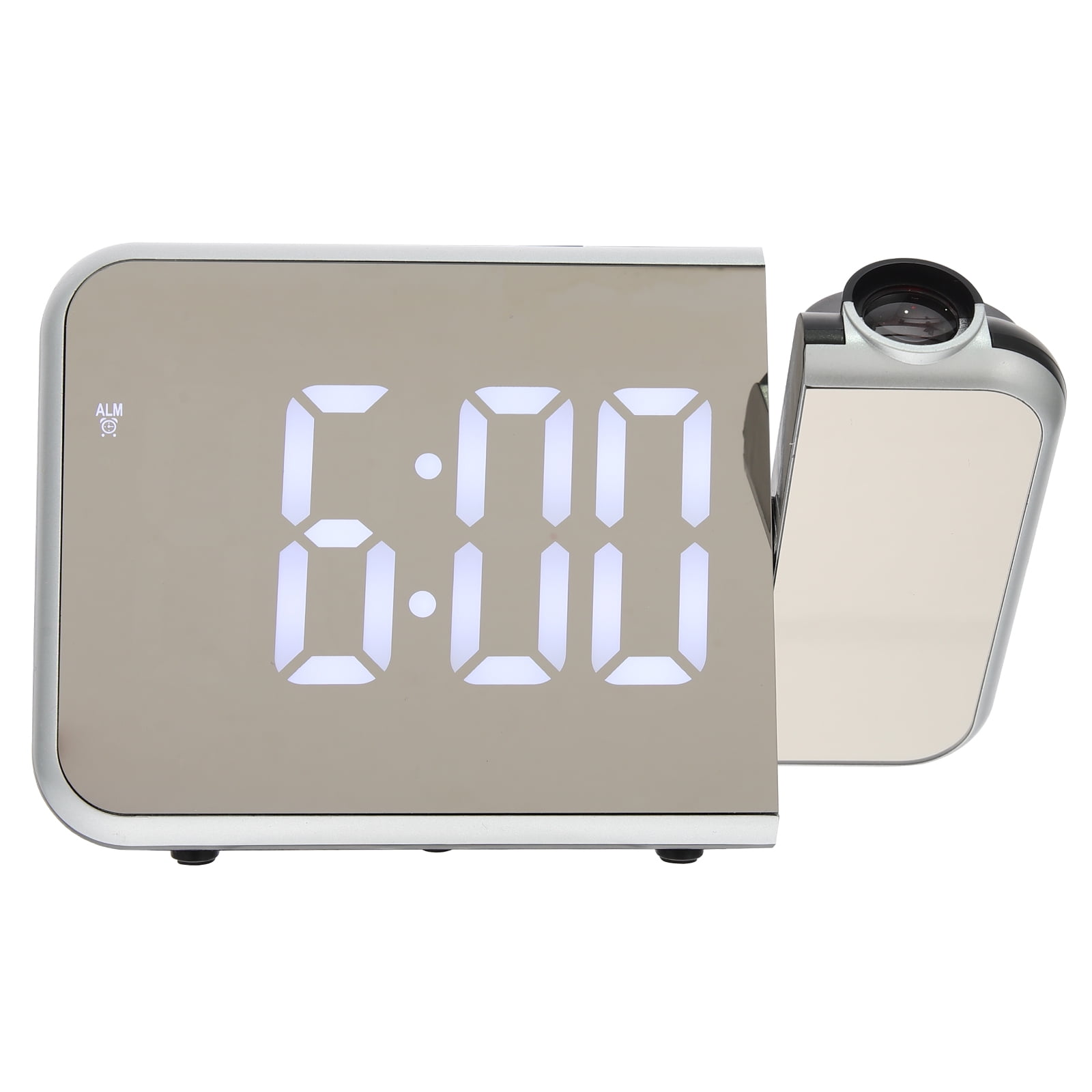 Table Projection Clock Alarm Clocks for Bedrooms Digital Student Black ...