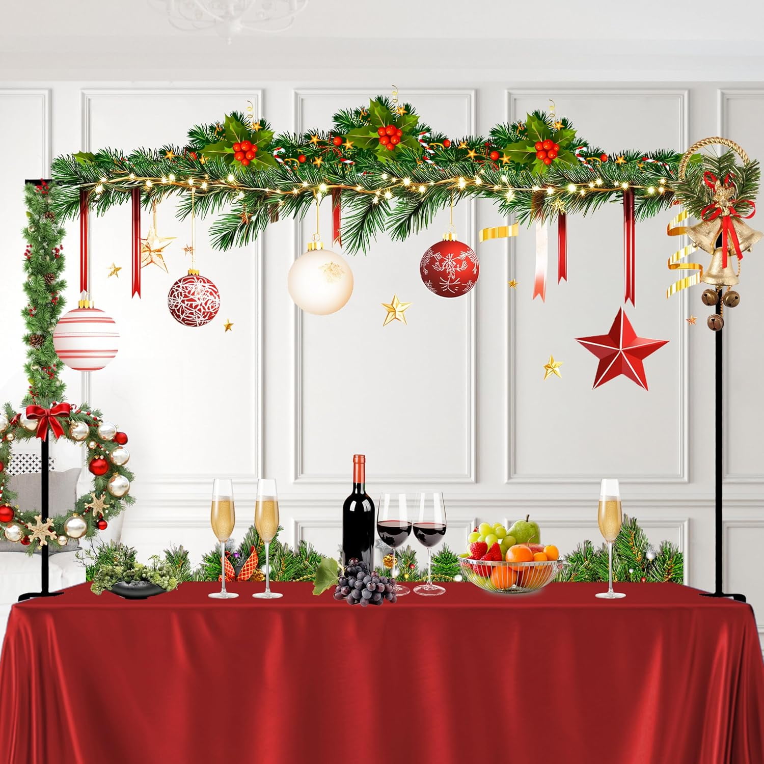 Over The Table Rod Stand with Clamps 49-102" Adjustable Metal Balloon ...