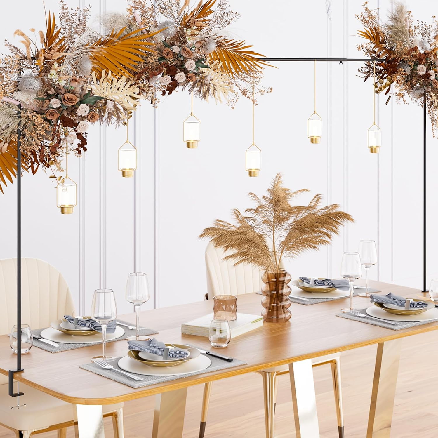 Over The Table Rod Stand with Clamps, Adjustable 32''-79'' Tall 32"-131 ...