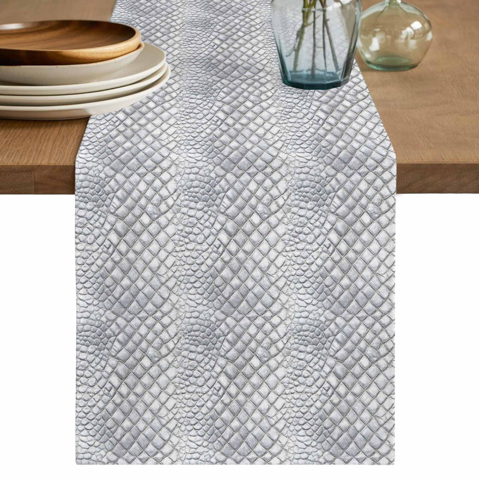 Table Runner 108 Inches Long for Kitchen Dining, Animal Leather Dresser ...
