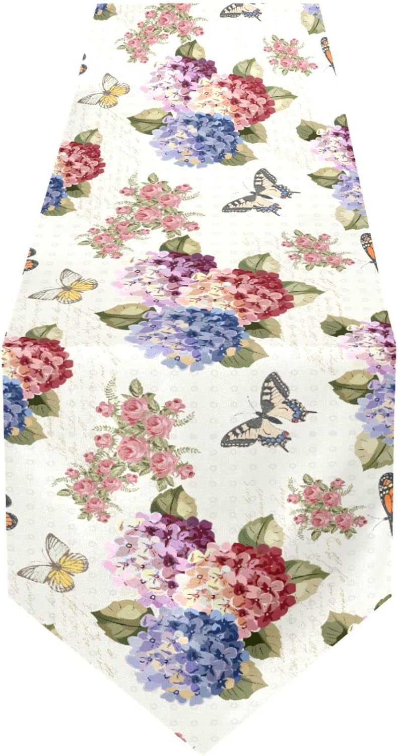 Table Runner 108 Inches Long, Tropical Exotic Flowers Table Runner for ...