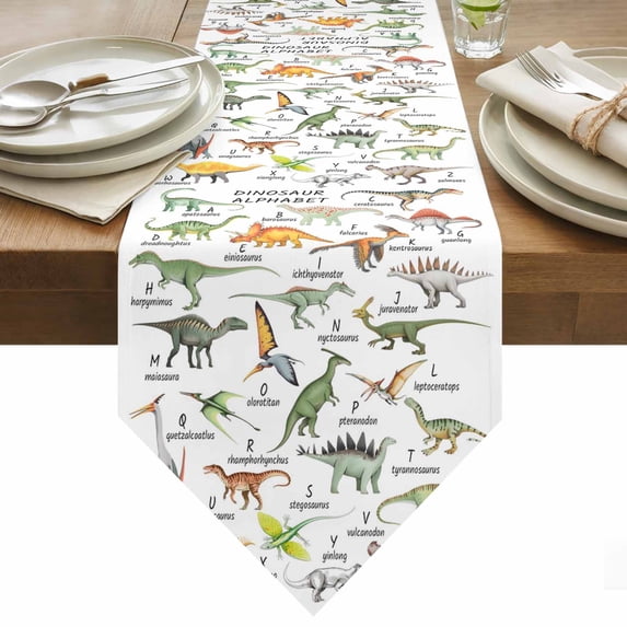 Table Runner 13x36 Inches Long Dinosaur Family Runner for Table ...