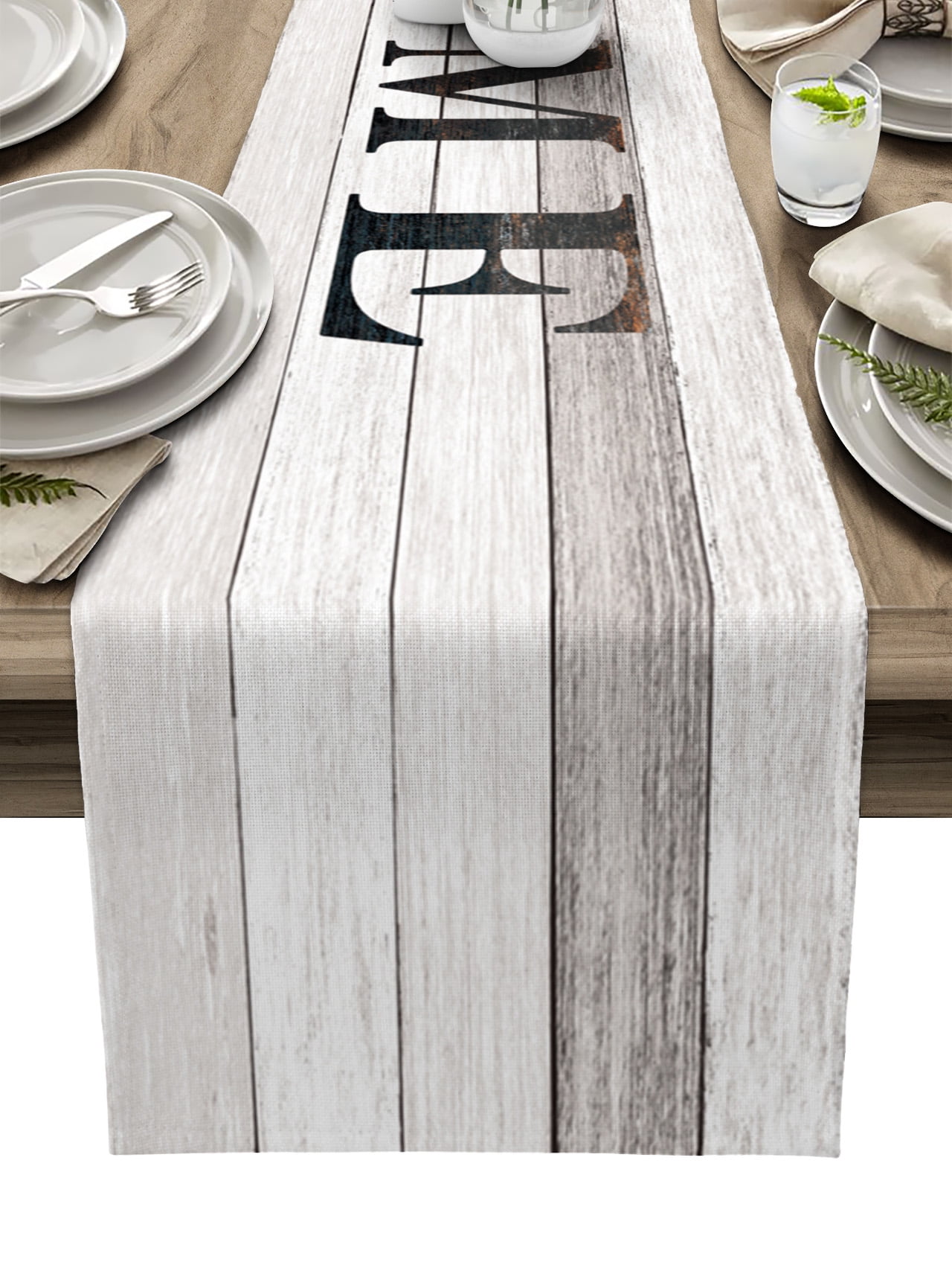 Table Runner 70 Inch Long - Rustic Farm Windmill HOME QuotesDecorative ...