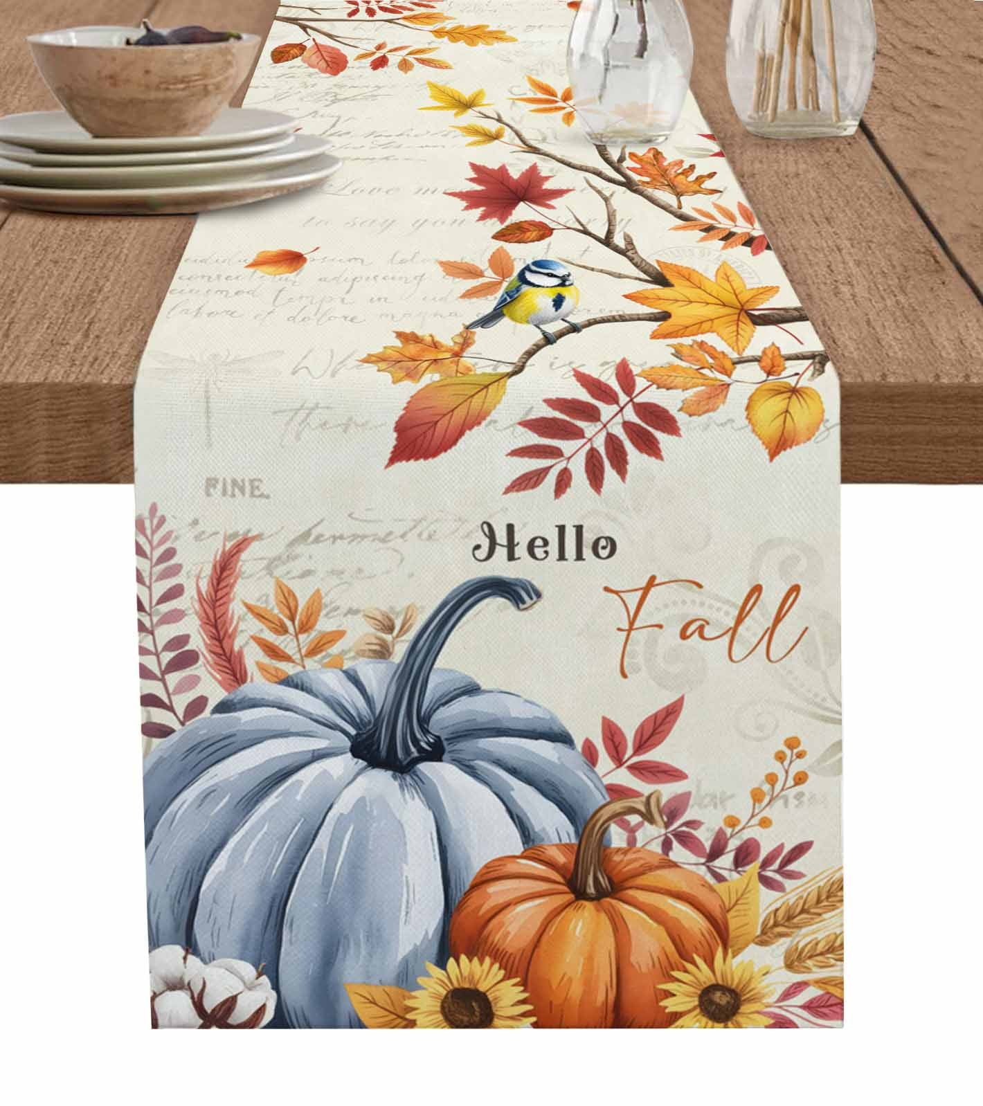 Table Runner 70 Inches Long for Kitchen Dining, Thanksgiving Fall ...