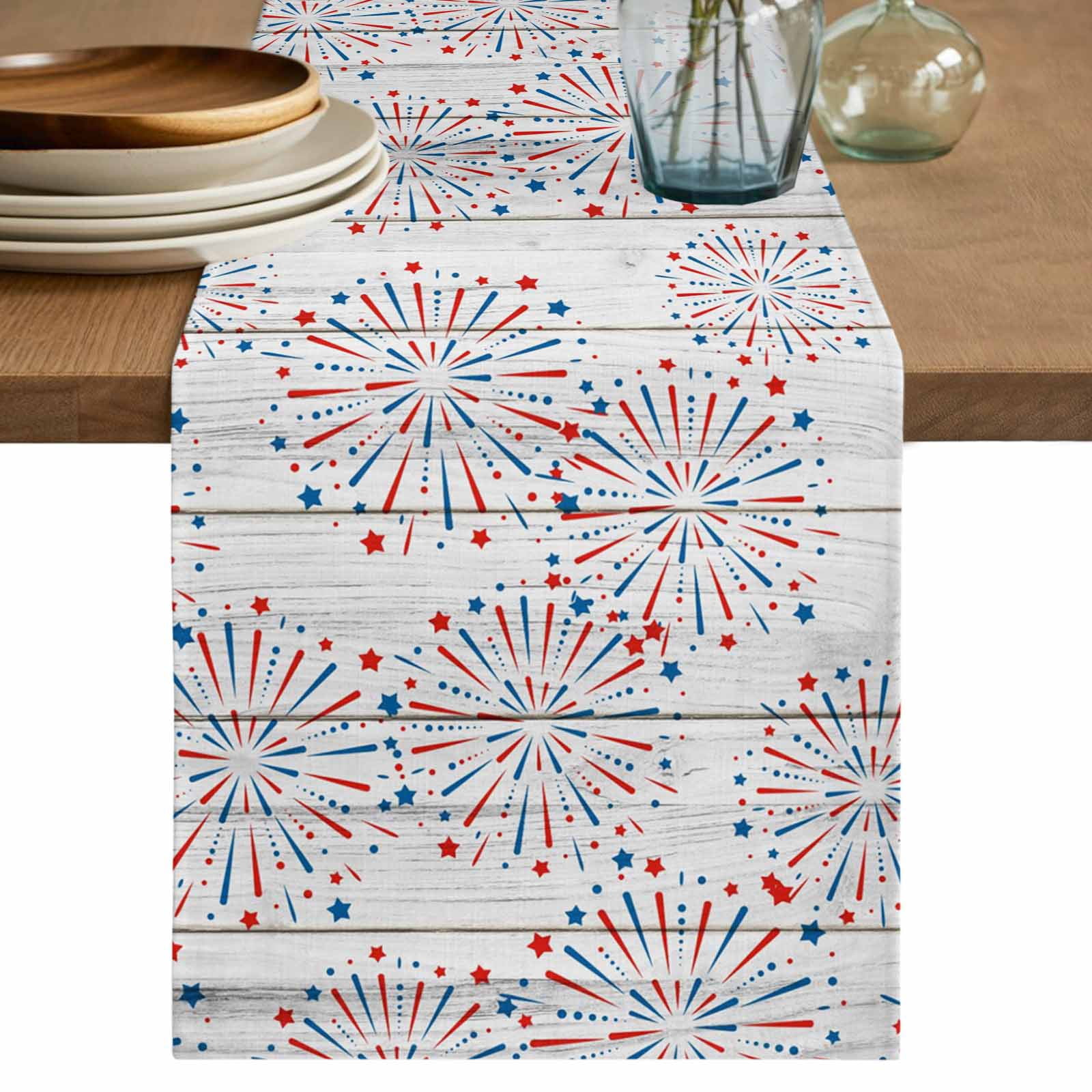 Table Runner 72 Inches Long for Kitchen Dining, 4th of July Dresser ...