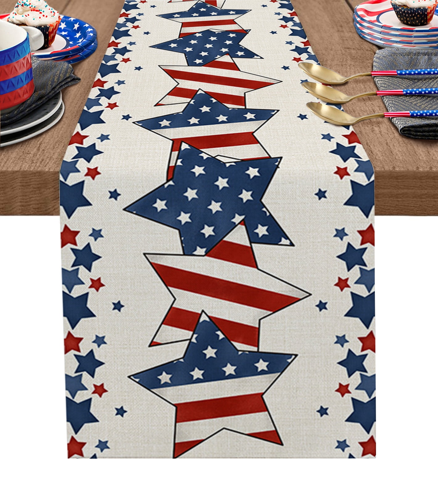 Table Runner 72 Inches Long for Kitchen Dining, 4th of July Dresser ...