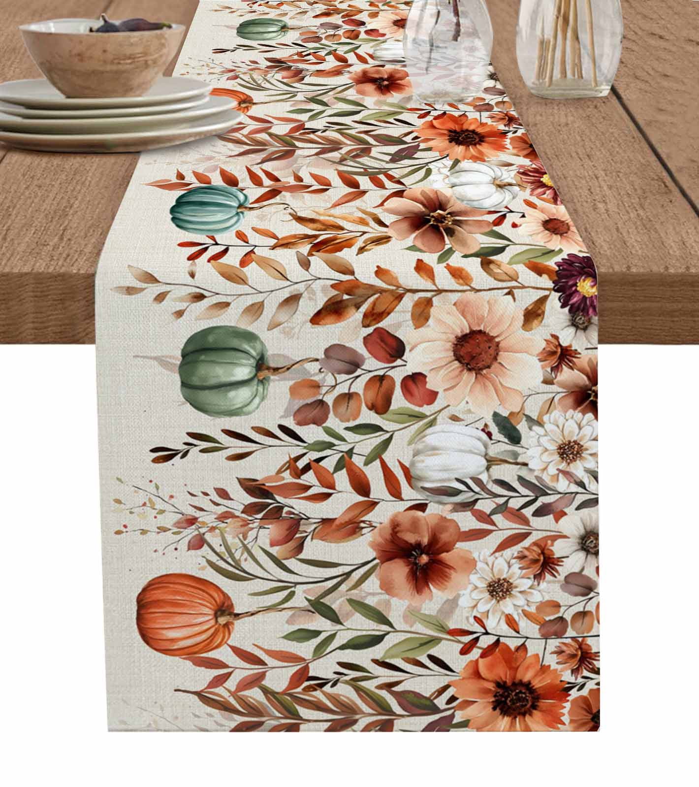 Table Runner 72 Inches Long for Kitchen Dining, Thanksgiving Fall ...