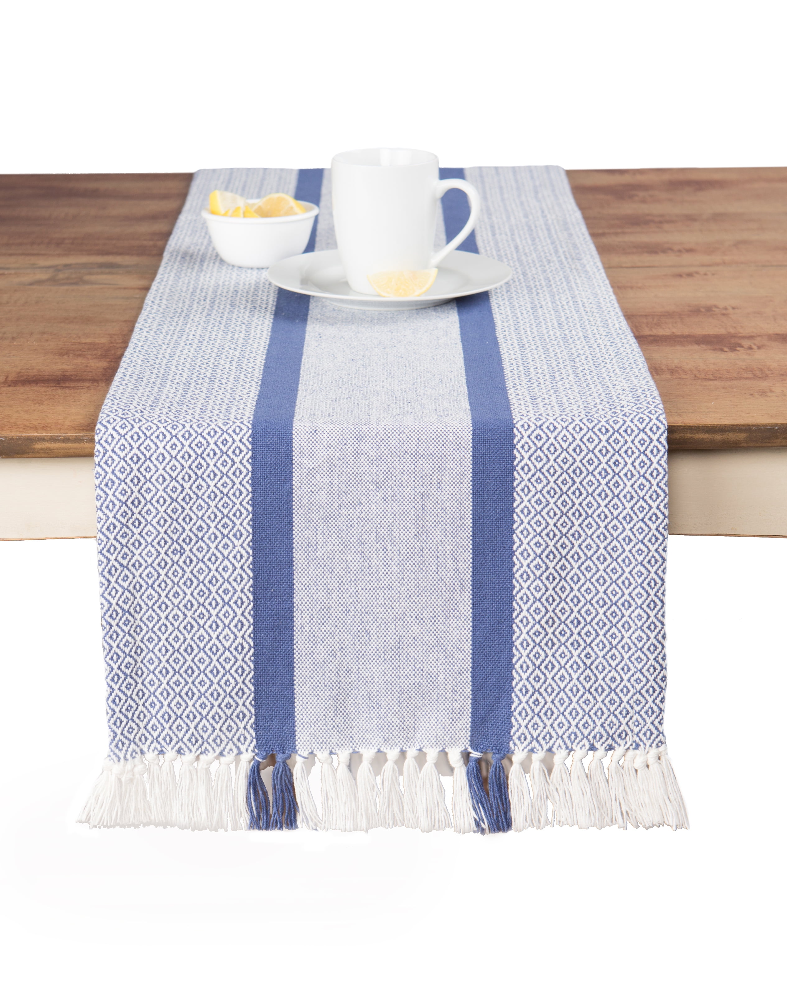 Table Runner Cotton Farmhouse Boho 14x72 in, Table Décor for Kitchen or ...