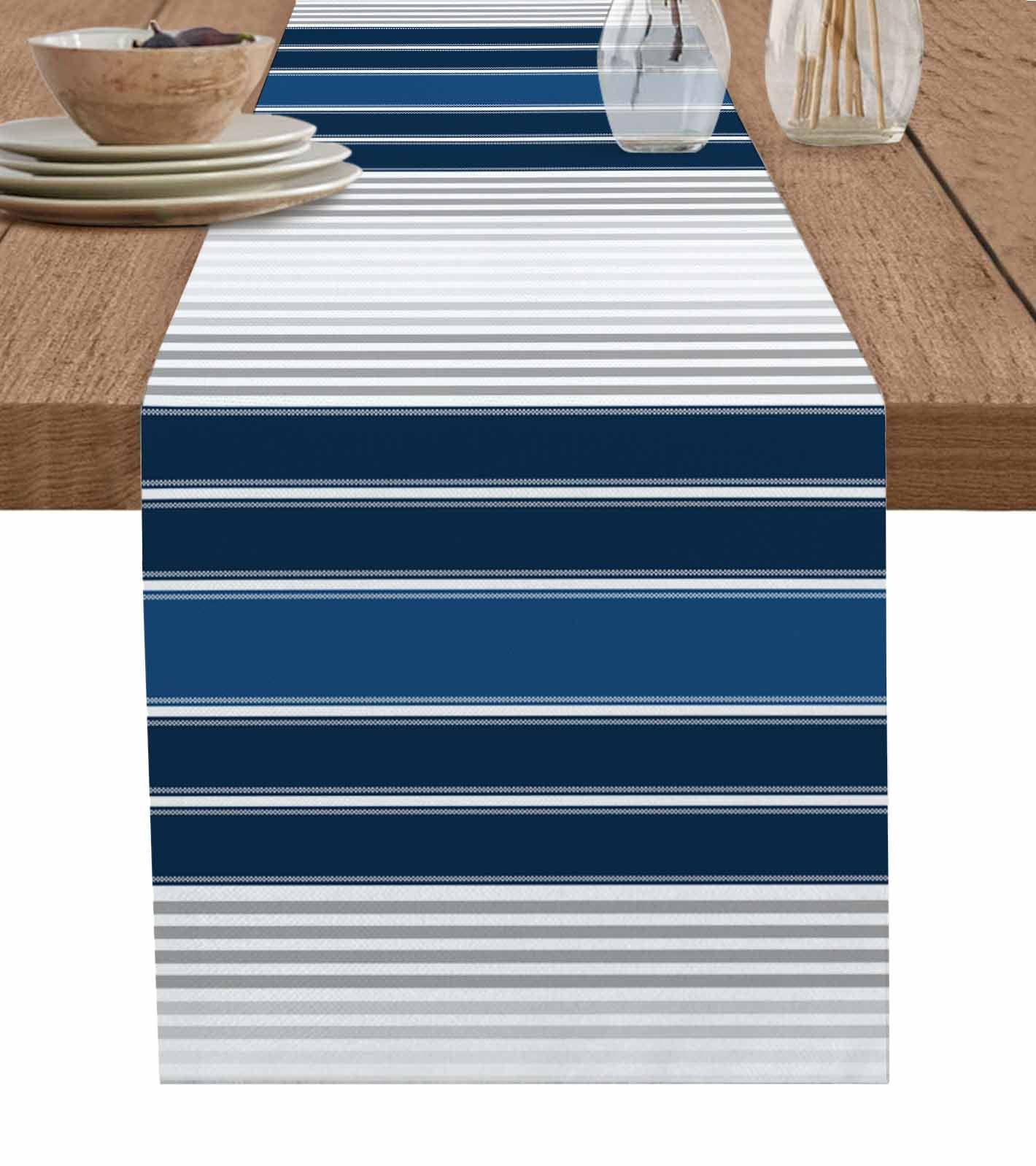 Table Runner Dresser Scarf 13 x 60 Inch Minimalist Dark Blue Gradient ...