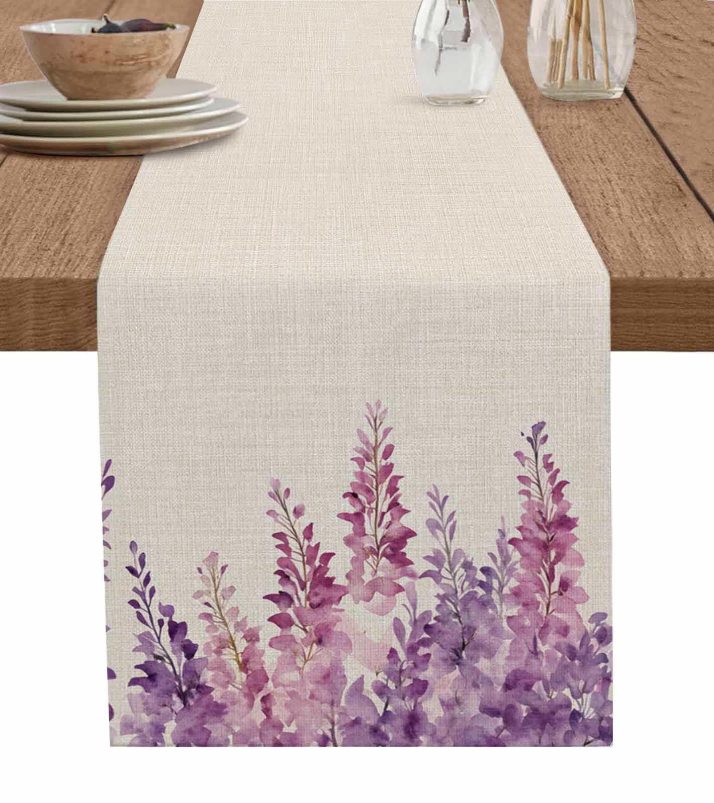 Table Runner Dresser Scarf 13 x 60 Inch Spring Lavender Purple Hanging ...
