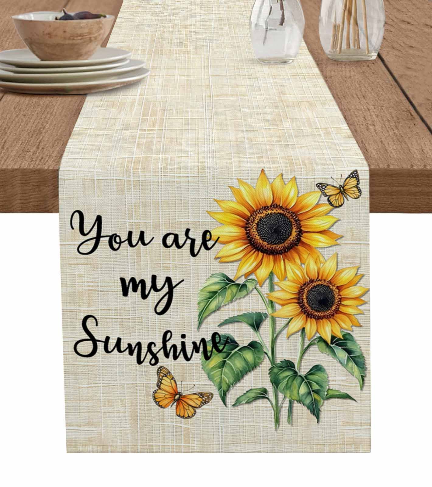 Table Runner Dresser Scarf 13 x 72 Inch Country Lemon Leaf Flowers ...