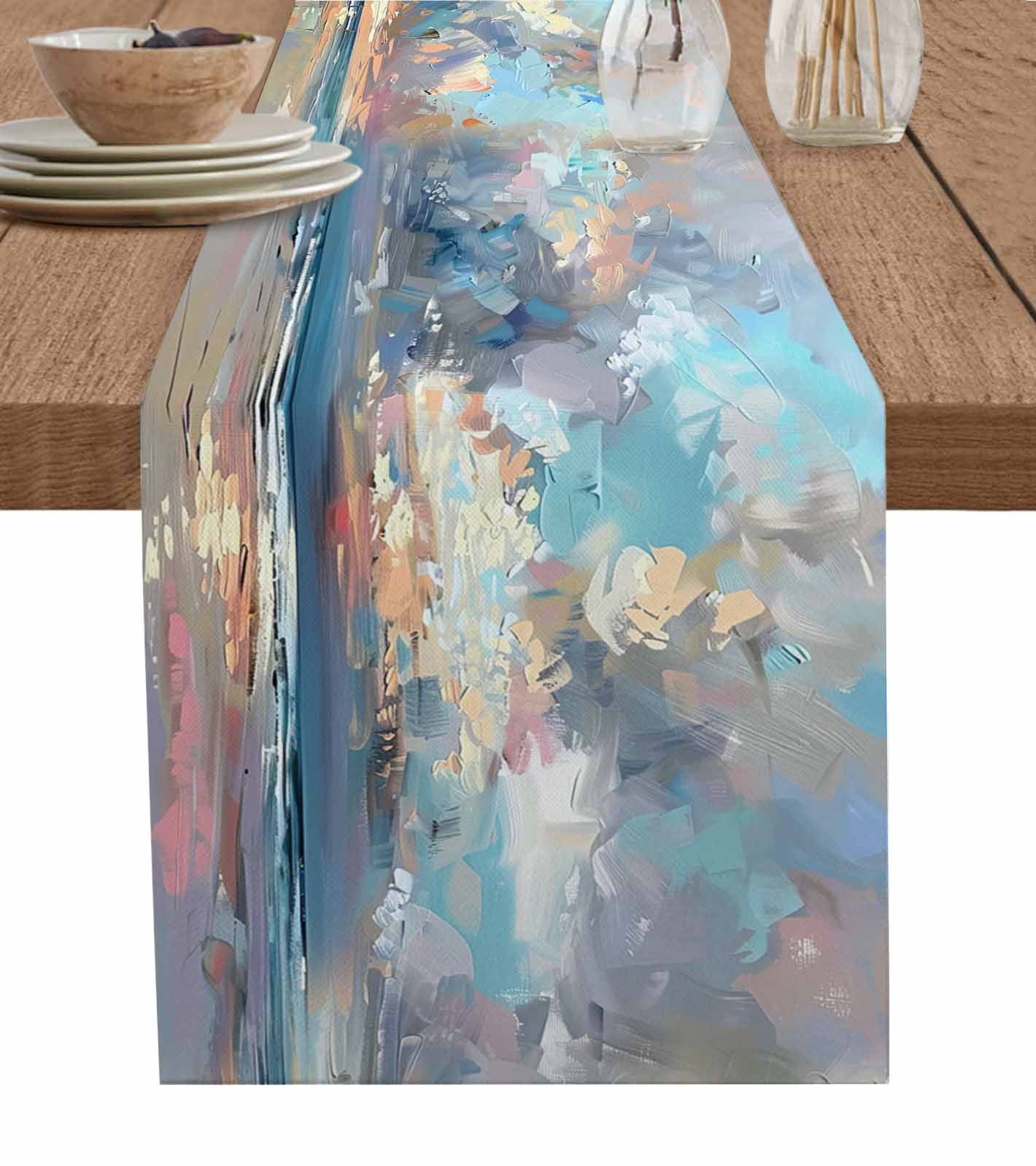 Table Runner Dresser Scarf 14 x 72 Inch Summer Abstract Ocean Landscape ...