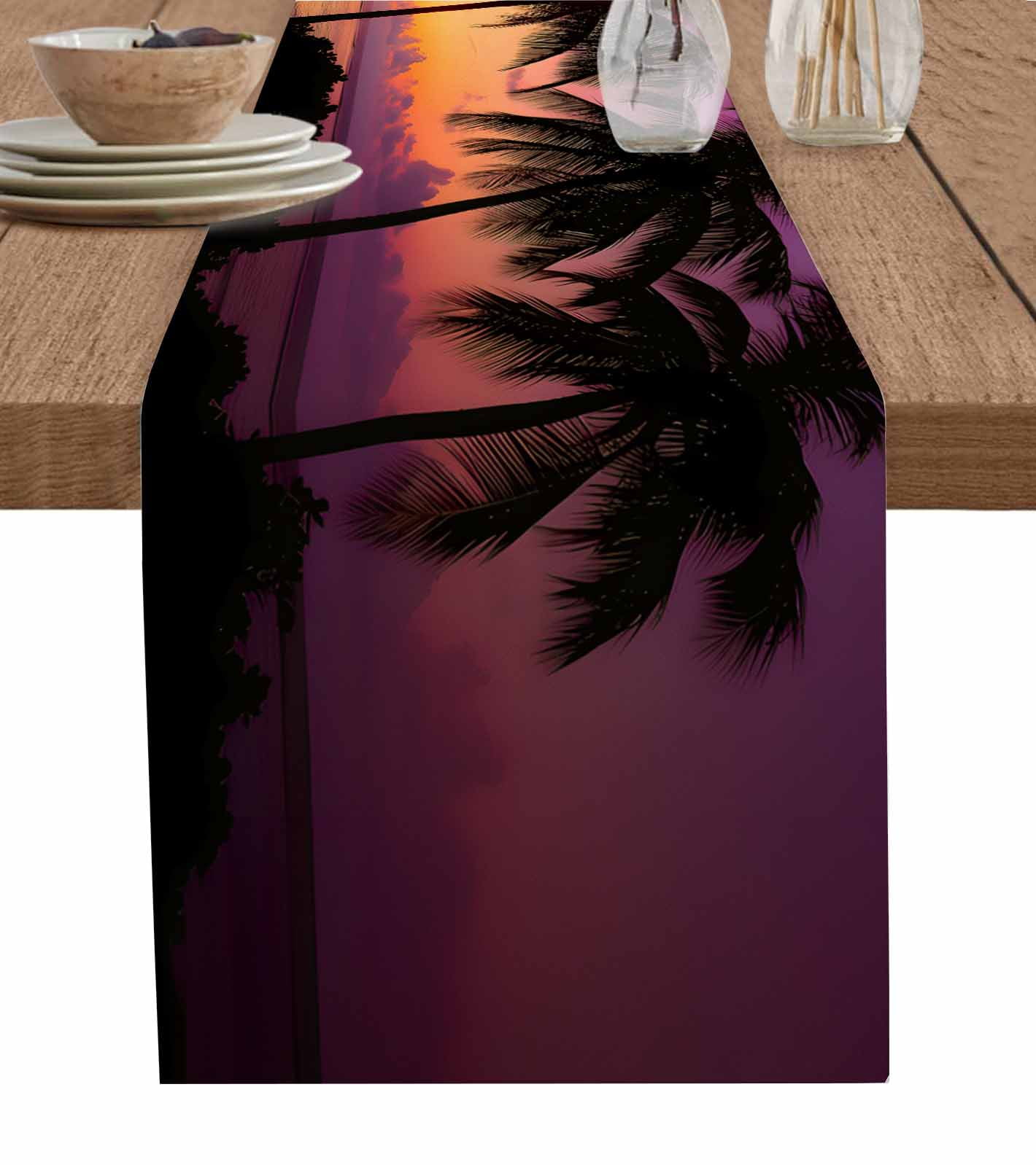 Table Runner Dresser Scarf 14 x 72 Inch Summer Ocean Beach Sunset ...