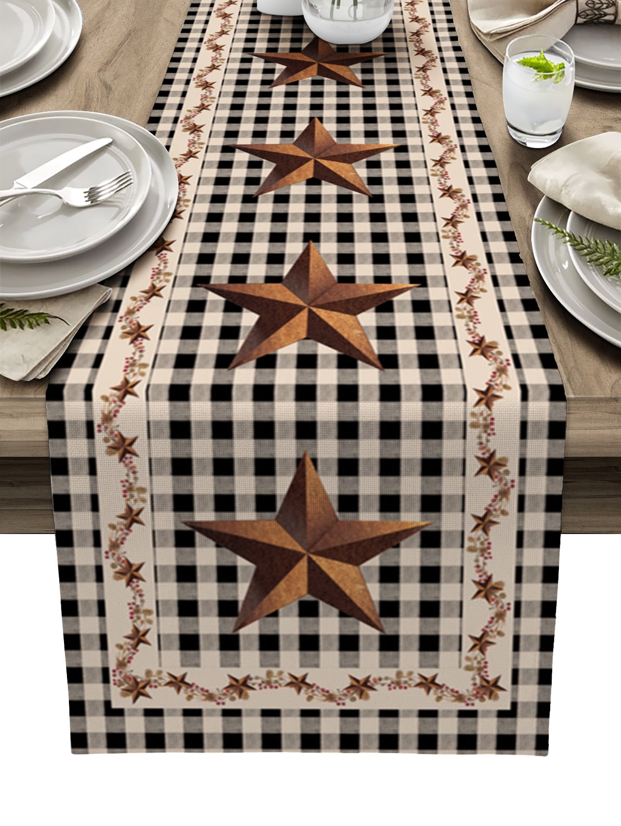 Table Runner Dresser Scarf 16 x 72 Inch Rustic Texas Western Star ...