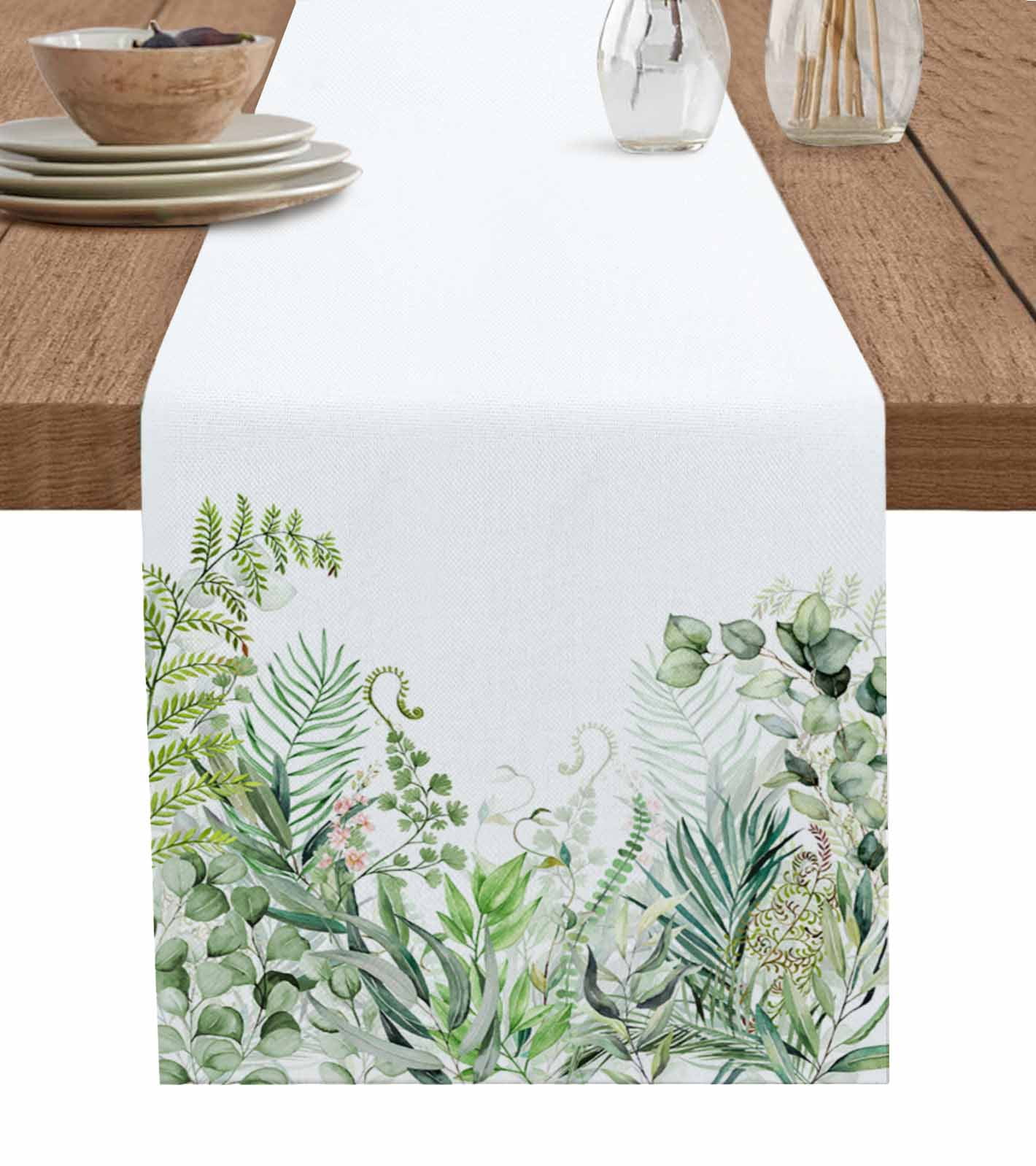 Table Runner Dresser Scarf 18 x 72 Inch Summer Watercolor Green ...