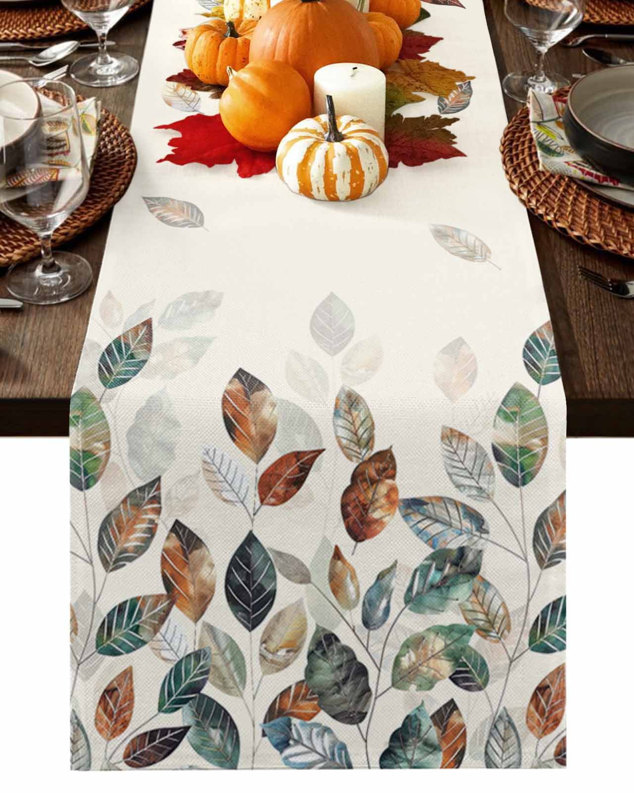 Table Runner Dresser Scarves 108 Inch Long,Thanksgiving Day Fall ...