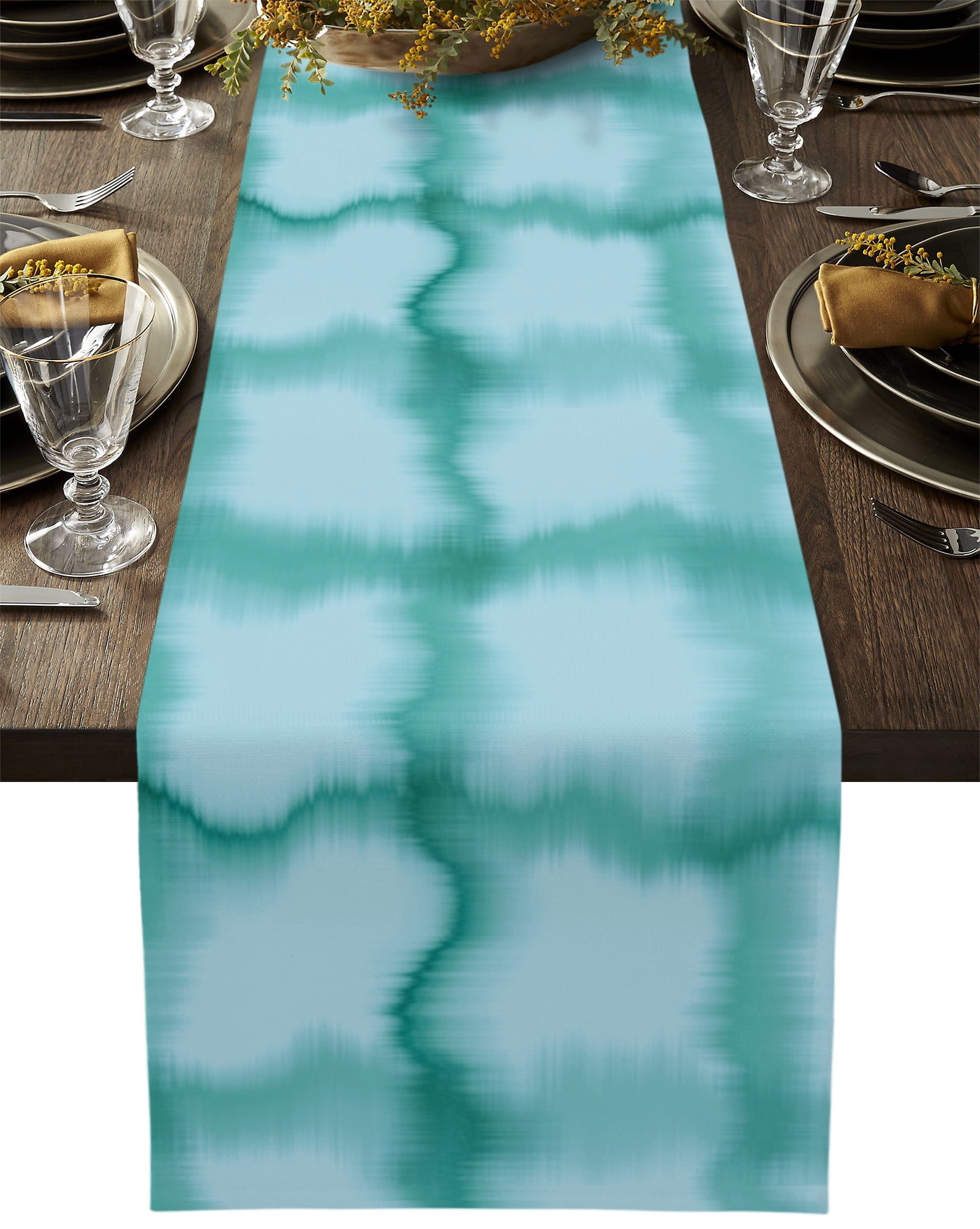 Table Runner Dresser Scarves 36 Inch Long, Abstract Blurred Distorted ...