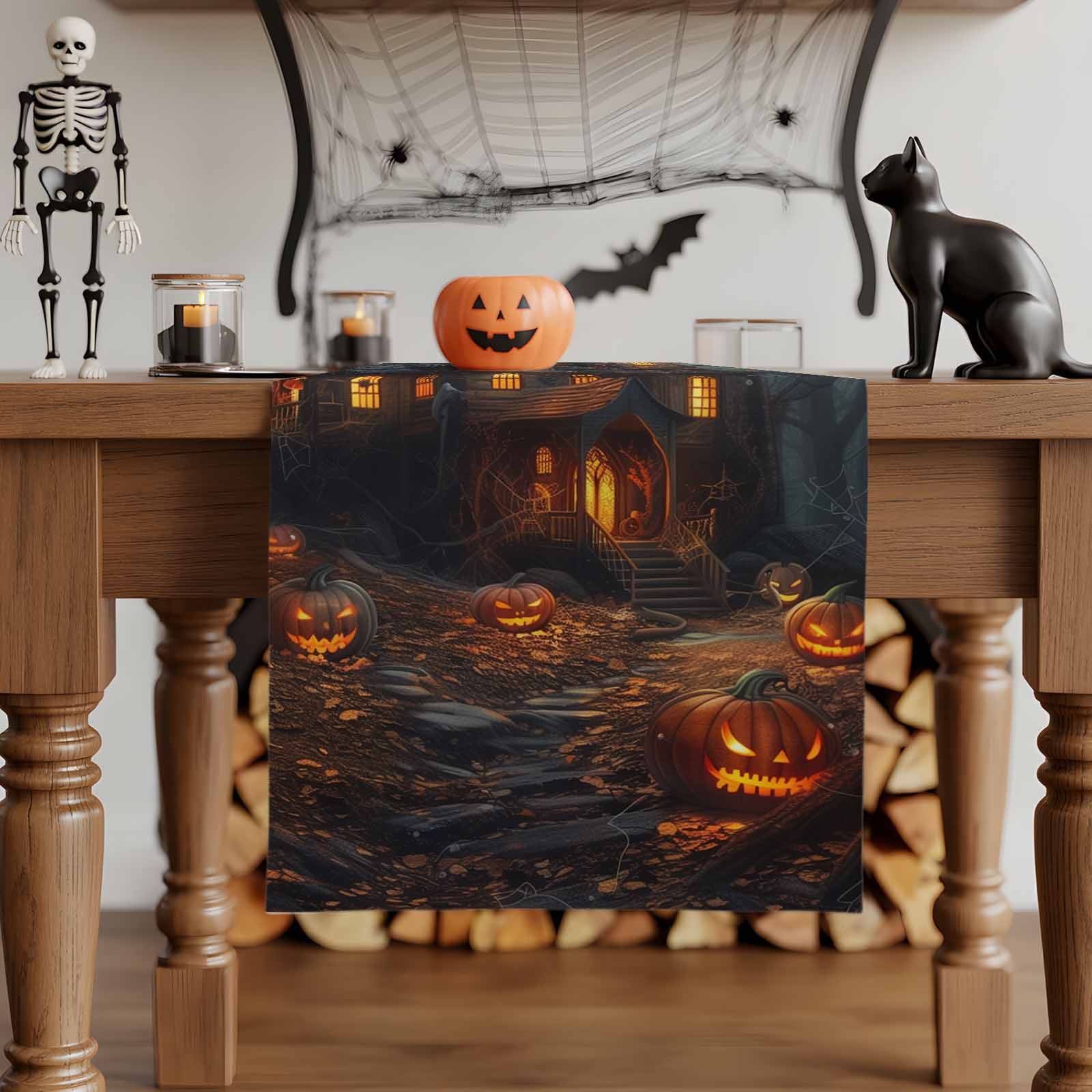 Table Runner Dresser Scarves 36 Inch Long,Halloween Scary Haunted ...