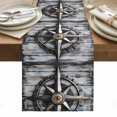 Table Runner Dresser Scarves 36 Inch Long,Rustic Navigation Compass ...