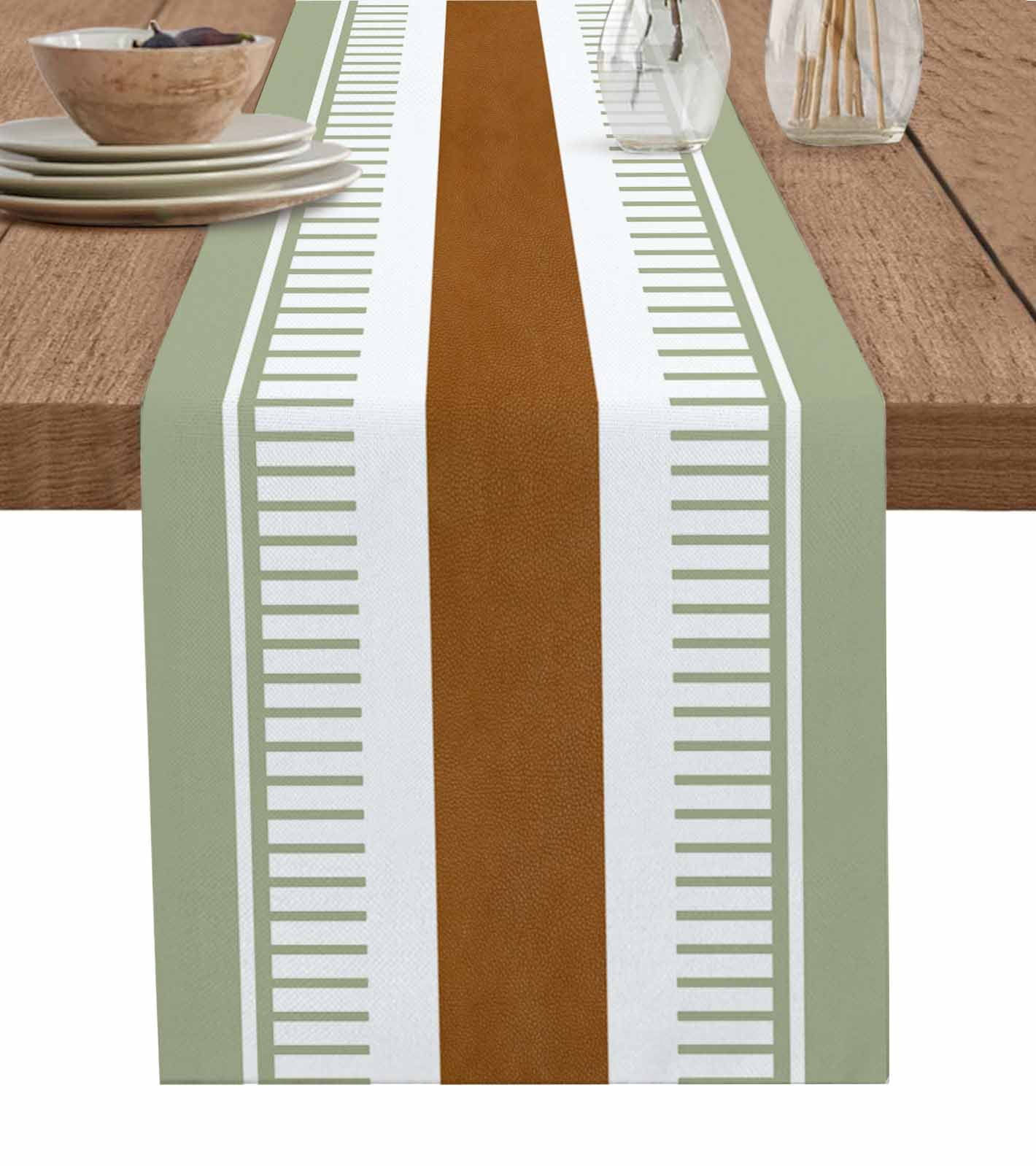 Table Runner Dresser Scarves 48 Inch Long,Modern Minimalist Sage Green ...