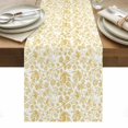 Table Runner Dresser Scarves 60 Inch Long,Bohemian Leaves Seamless ...