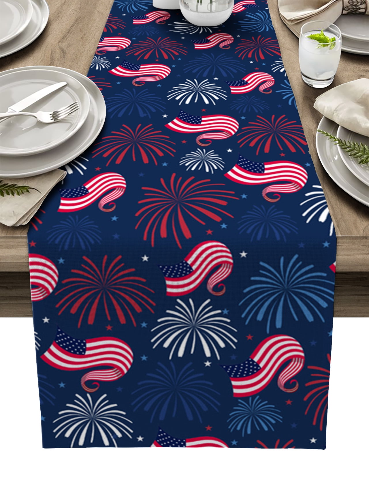 Table Runner Dresser Scarves 60 Inch Long, Independence Day USA ...