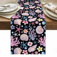 Table Runner Dresser Scarves 60 Inch Long,Nautical Ocean Coral Shell ...