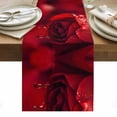 Table Runner Dresser Scarves 60 Inch Long,Red Rose Flower Water ...