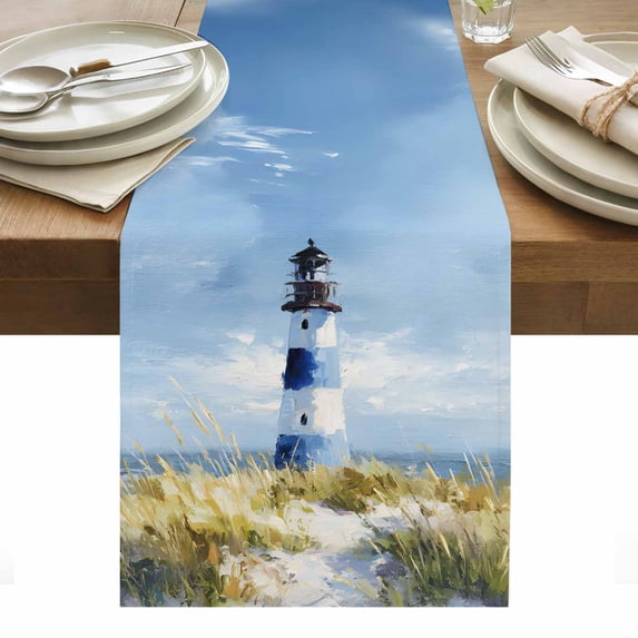 Table Runner Dresser Scarves 60 Inch Long,Summer Ocean Seaside ...