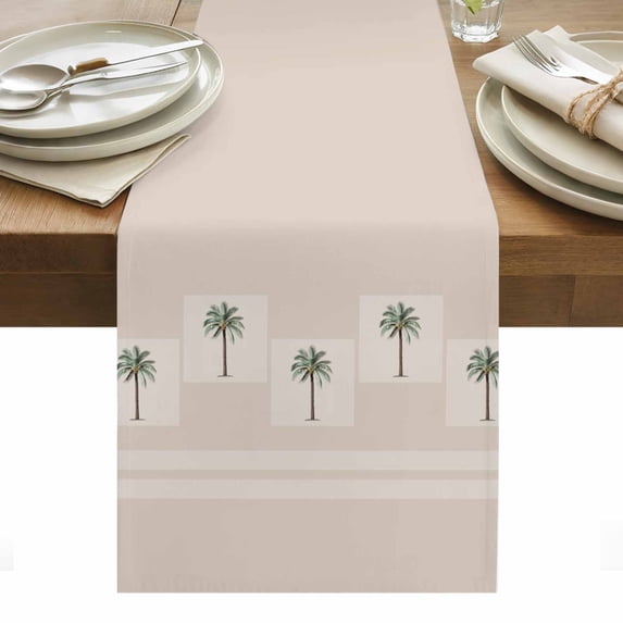 Table Runner Dresser Scarves 60 Inch Long,Summer Tropical Palm Tree ...