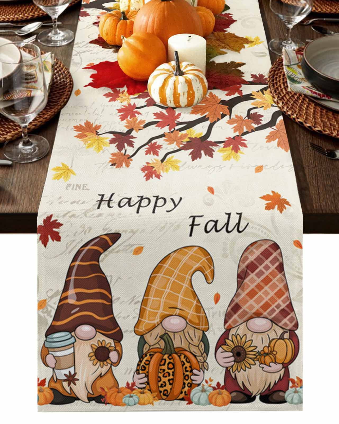 Table Runner Dresser Scarves 60 Inch Long,Thanksgiving Day Dwarf Maple ...