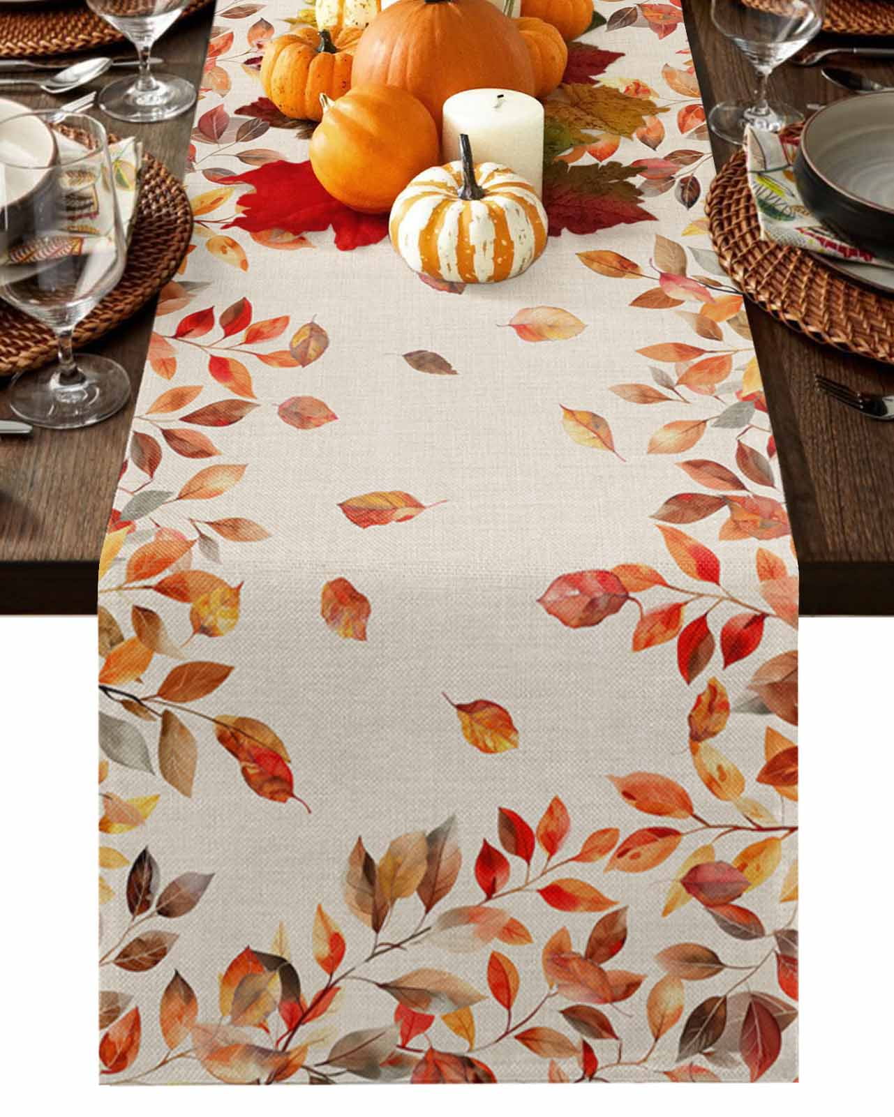 Table Runner Dresser Scarves 60 Inch Long,Thanksgiving Hello Fall ...