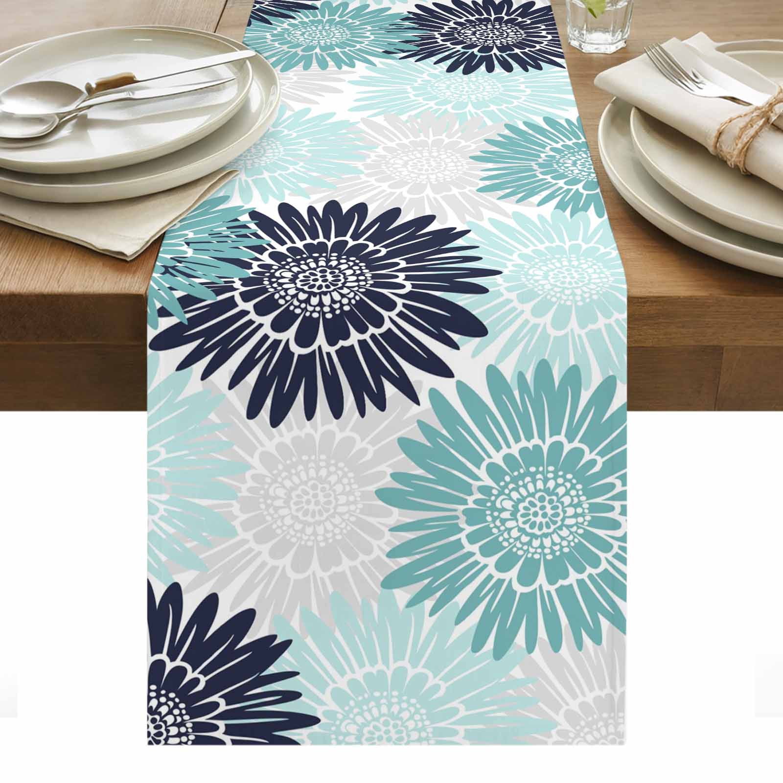 Table Runner Dresser Scarves 60 Inch Long,Turquoise Stones Black ...
