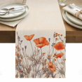 Table Runner Dresser Scarves 60 Inch Long,Watercolor Garden Flower ...