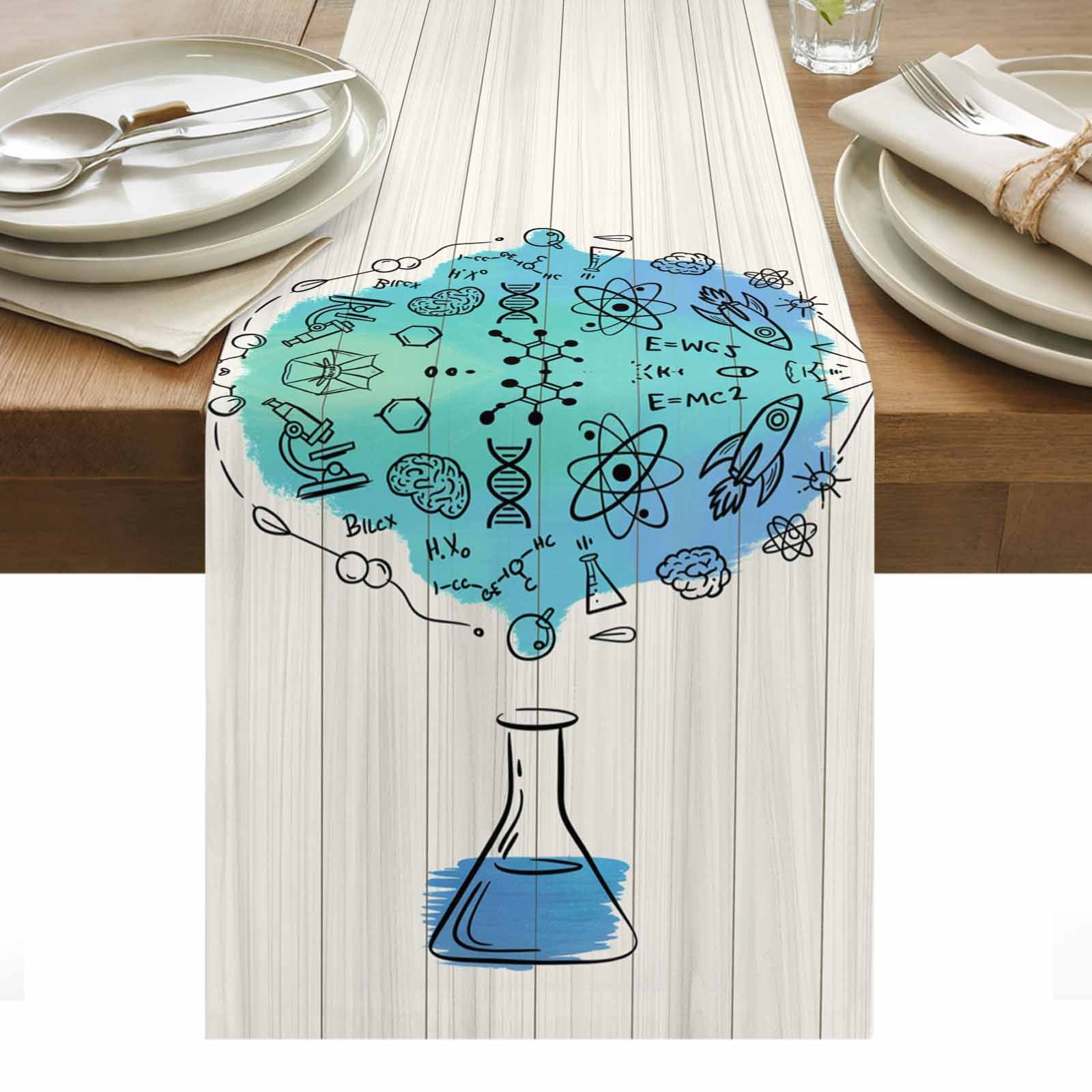 Table Runner Dresser Scarves 70 Inch Long,Chemical Formula Beaker on ...
