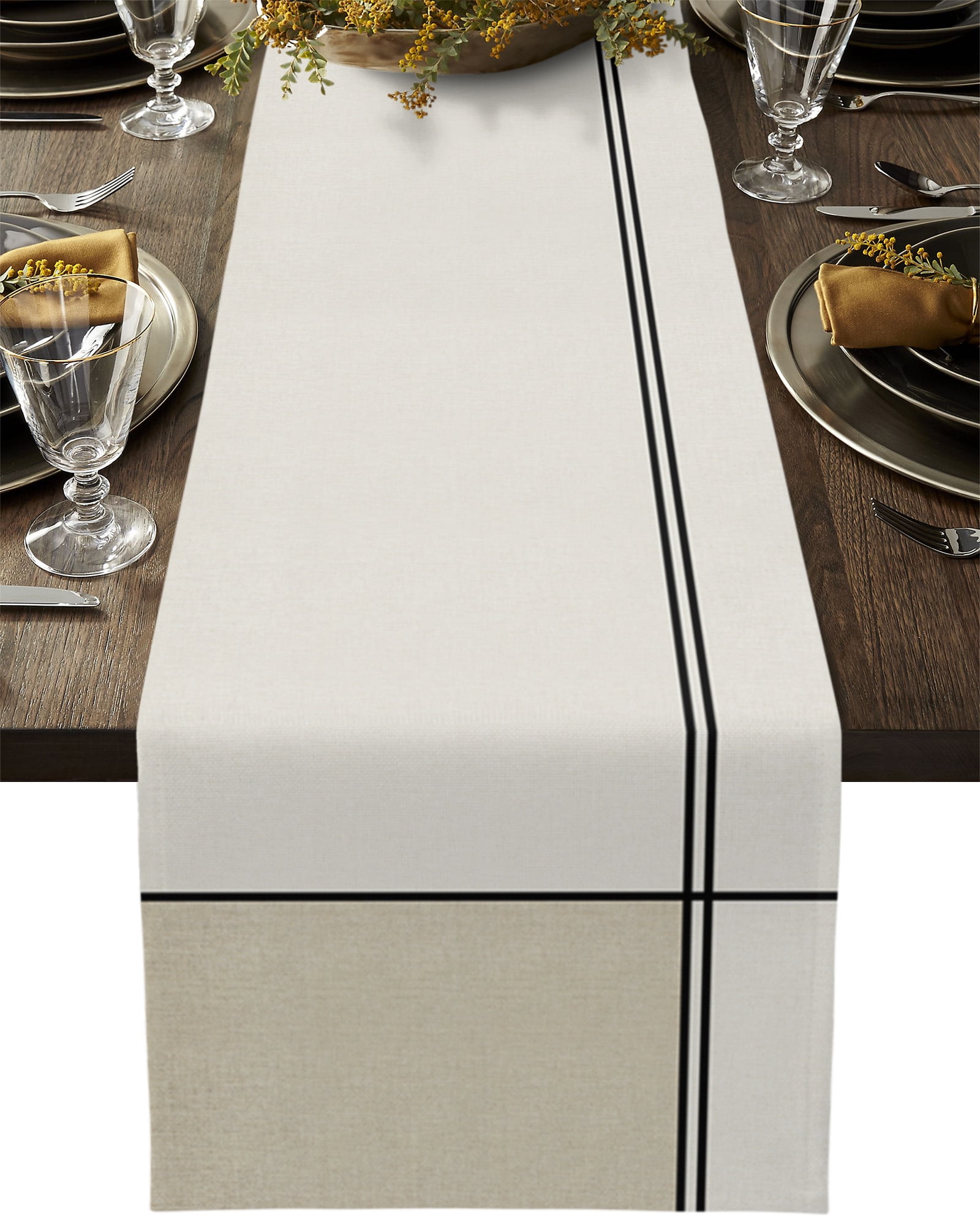 Table Runner Dresser Scarves 72 Inch Long, Abstract Modern Minimalist ...