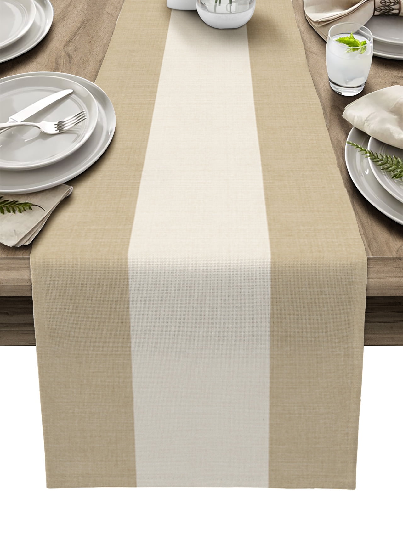 Table Runner Dresser Scarves 72 Inch Long, Farmhouse Khaki and Vintage ...