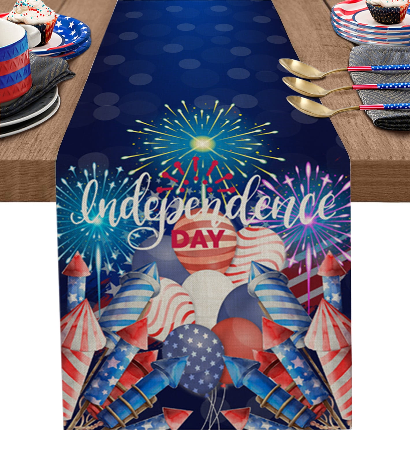 Table Runner Dresser Scarves 72 Inch Long, Independence Day Liberty ...