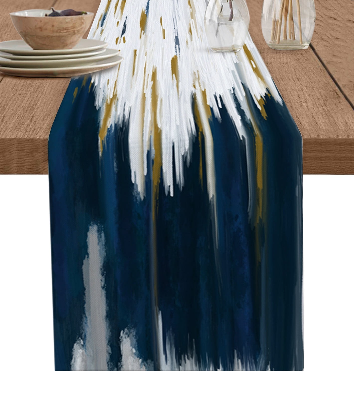 Table Runner Dresser Scarves 72 Inch Long, Modern Abstractionism Color ...